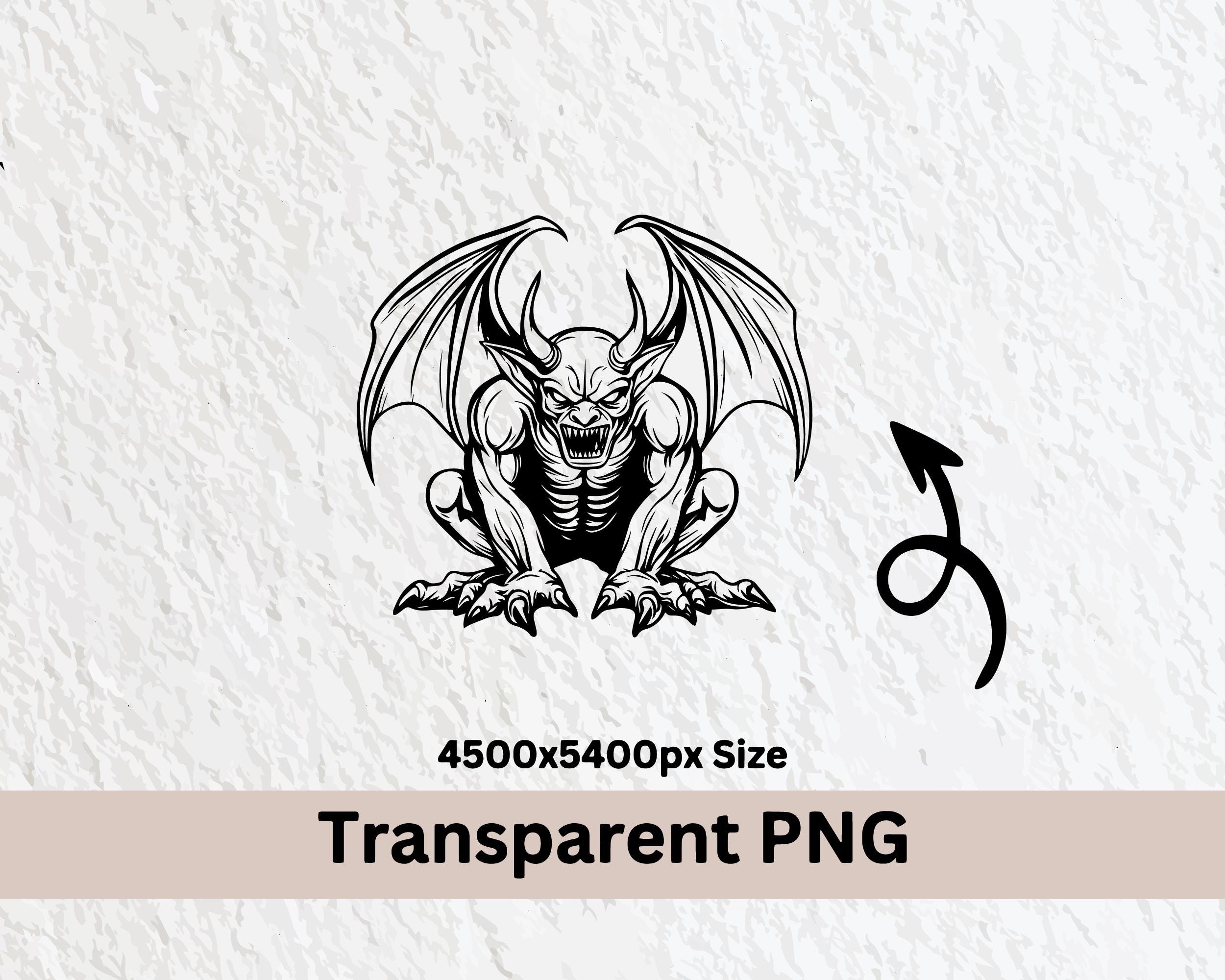 Gargoyle Svg Bundle, Gargoyle Silhouette, Gargoyle Clipart Png ...