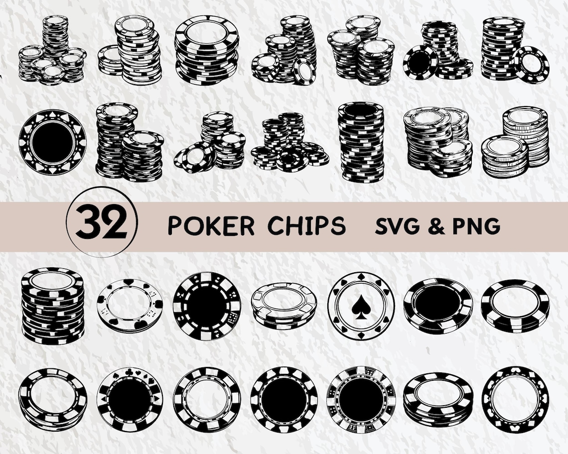 Poker Chips Silhouette Svg, Poker Chips Png, Poker Chips Clipart, Poker ...