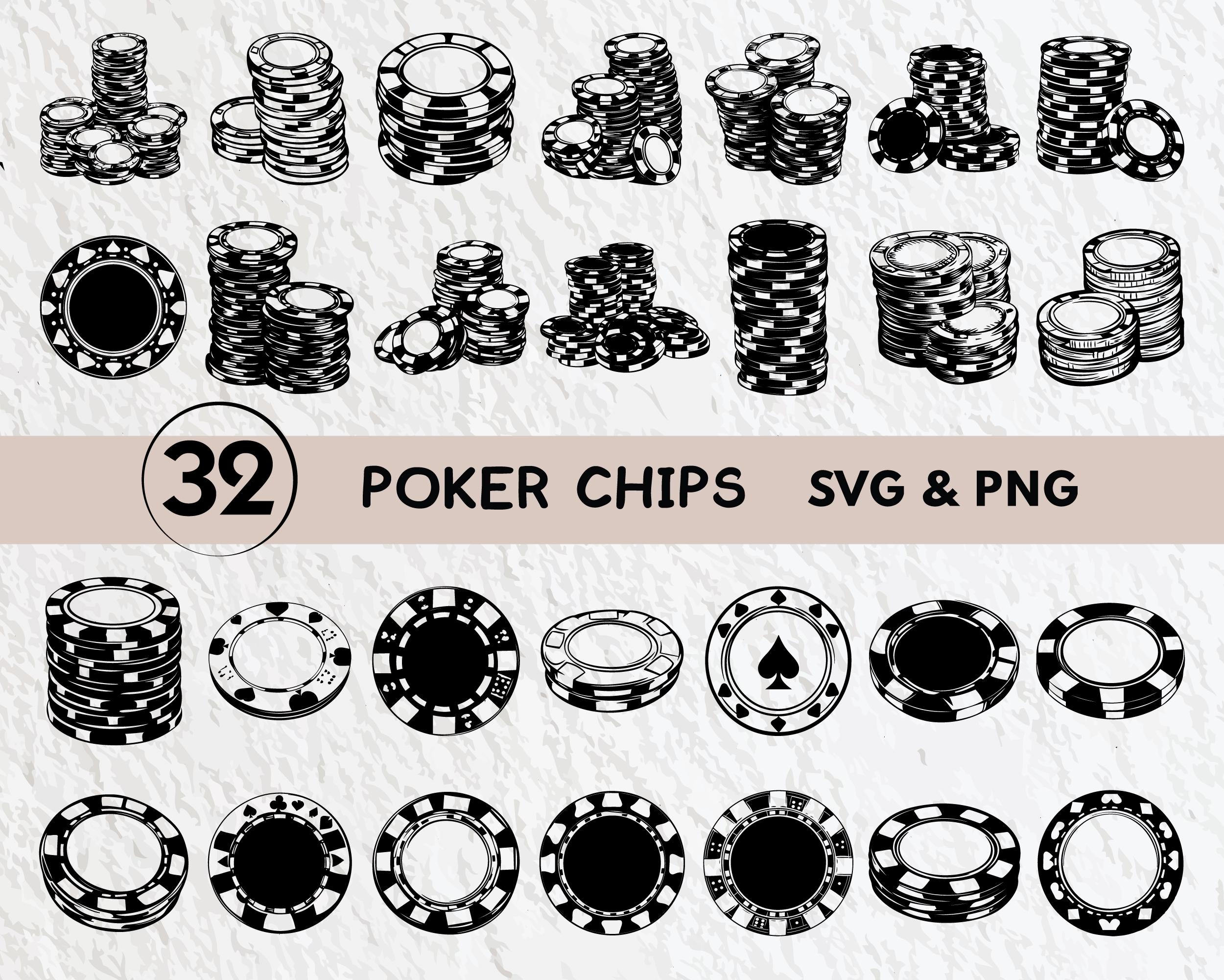 Poker Chips Silhouette Svg, Poker Chips Png, Poker Chips Clipart, Poker ...