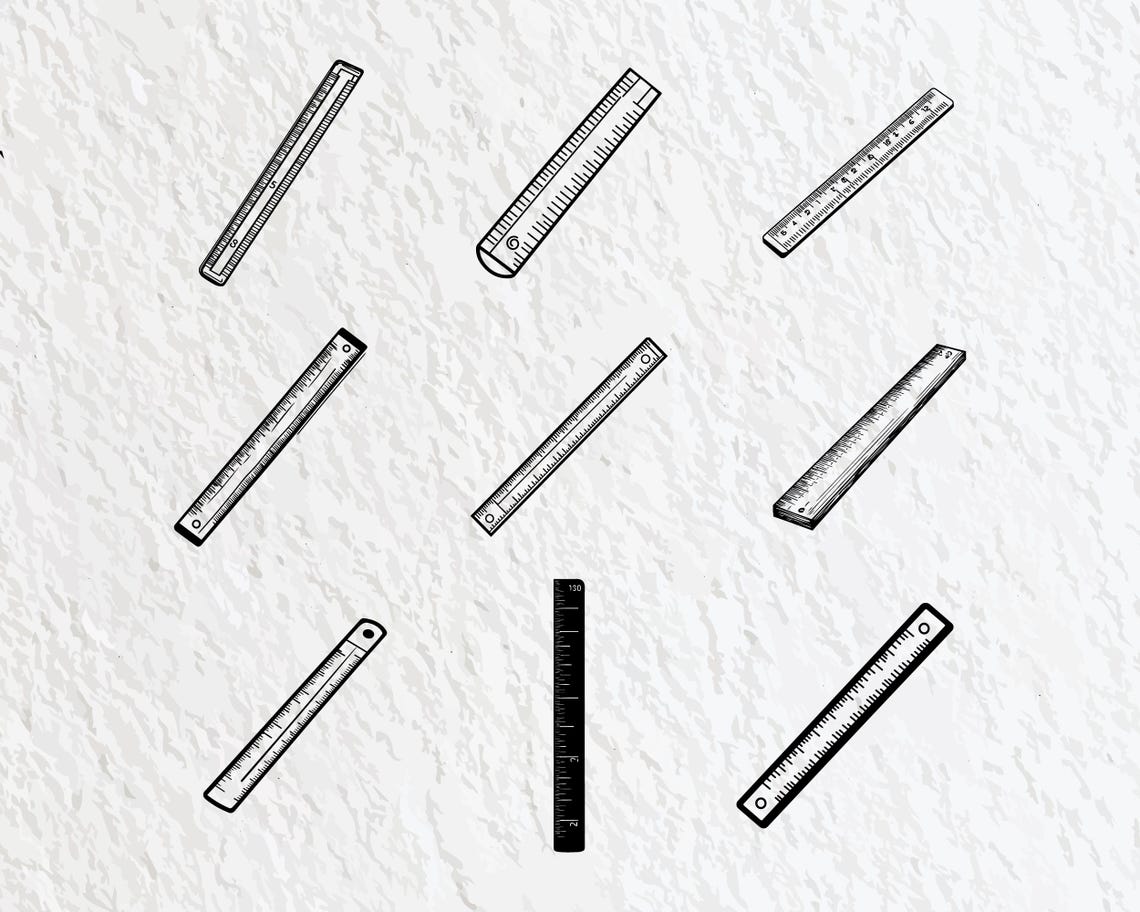 Ruler Svg Bundle, Ruler Silhouette, Ruler Clipart Png, Ruler Outline ...