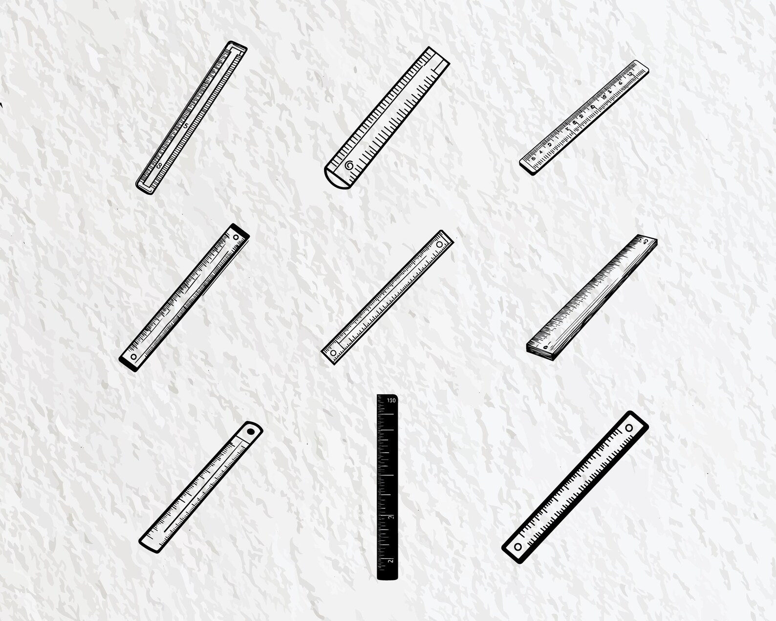 Ruler Svg Bundle, Ruler Silhouette, Ruler Clipart Png, Ruler Outline ...