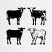 Cow SVG Bundle: Farm Silhouette Clipart (PNG, Vector) - Etsy