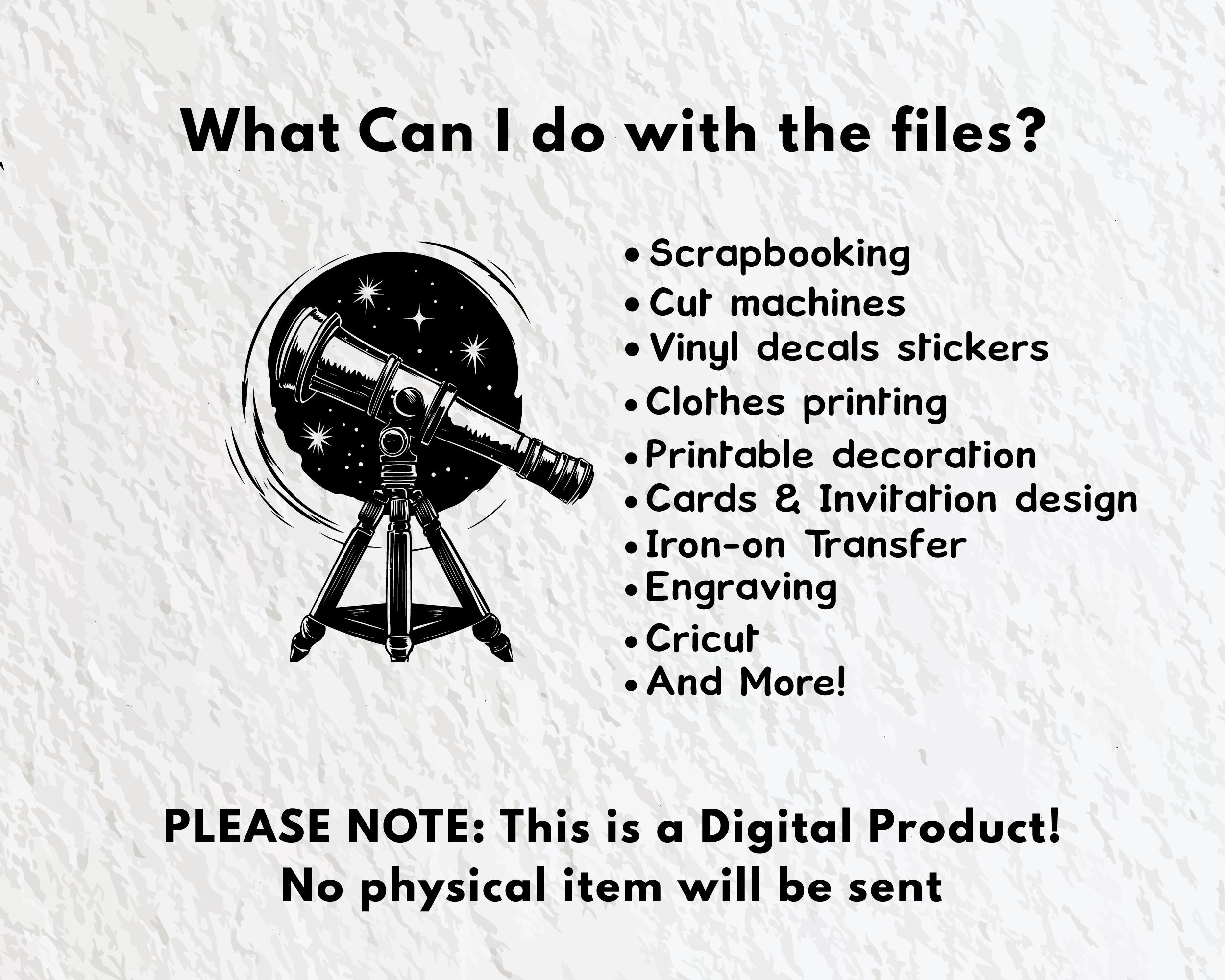 Telescope SVG Bundle: Silhouette Clipart, Logo Icon (PNG, Cricut) - Etsy