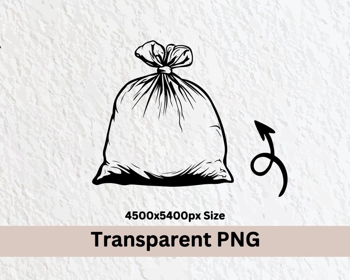 Sack Svg Bundle, Sack Silhouette, Sack Clipart Png, Sack Outline, Sack ...