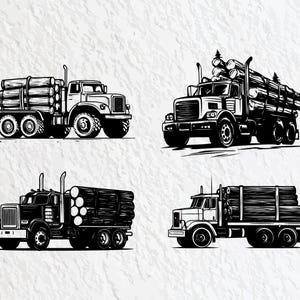 Logging Truck Svg Bundle, Logging Truck Silhouette, Logging Truck ...