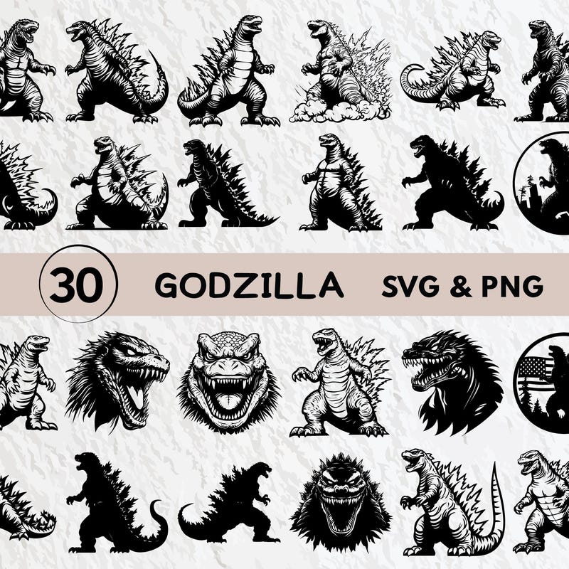 Godzilla Pattern - Etsy
