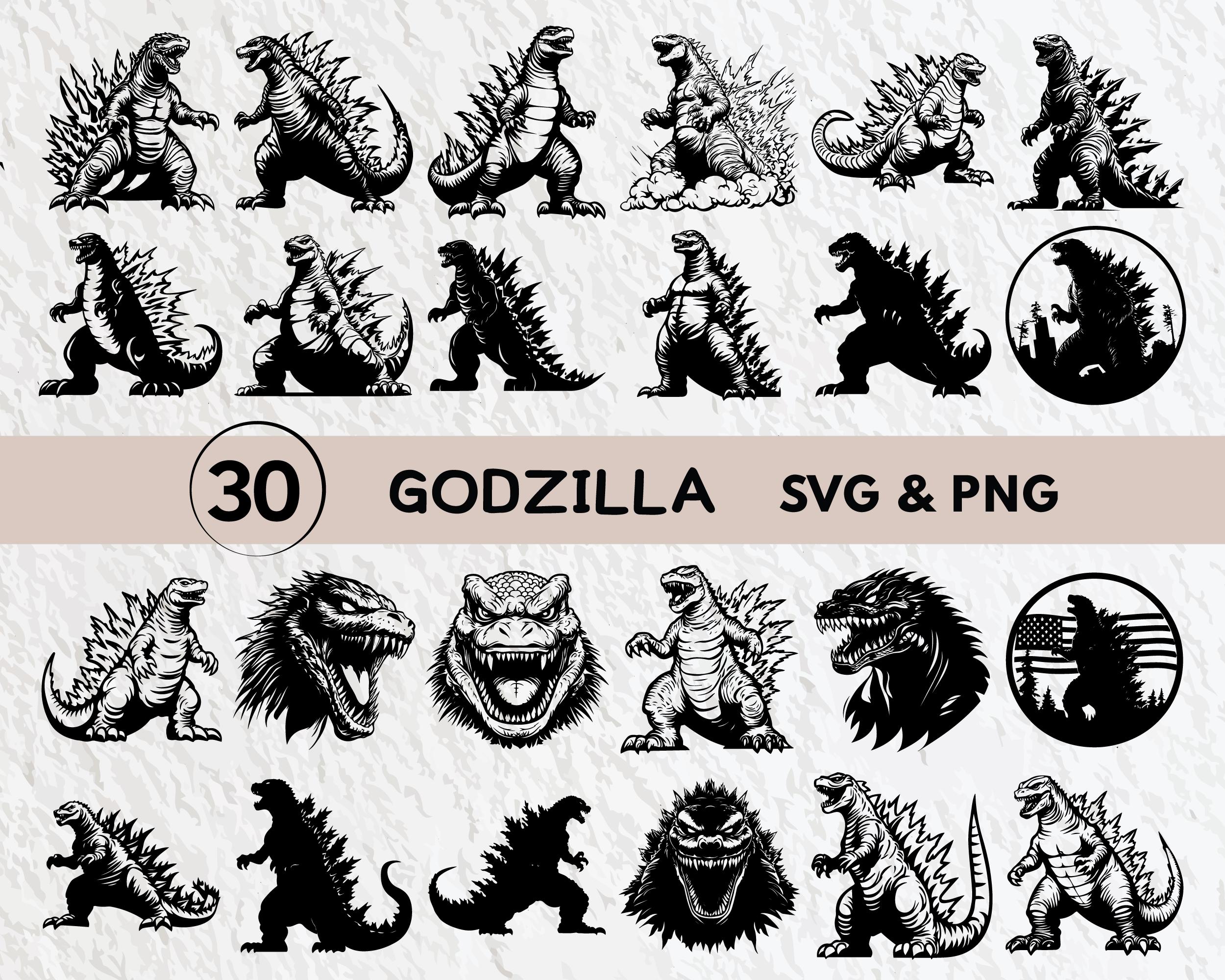 Godzilla Svg Bundle, Godzilla Silhouette, Godzilla Clipart, Godzilla ...