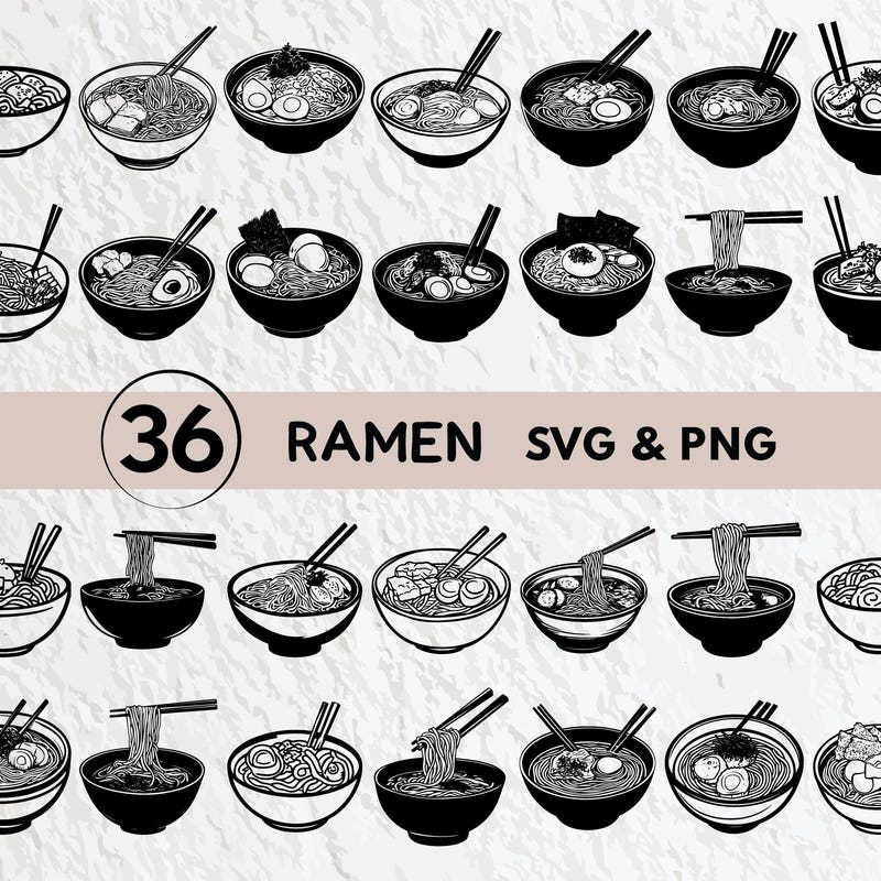 Svg Ramen Bowl - Etsy