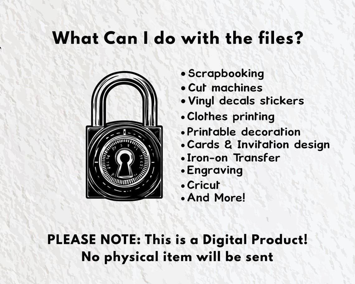 Combination Lock SVG Bundle: Silhouette, Clipart, Outline (digital ...