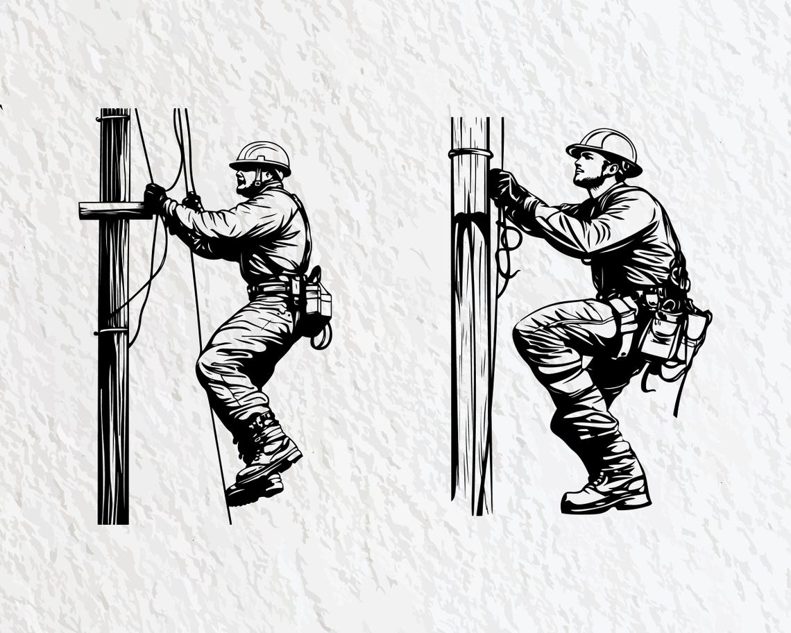 Lineman Svg Bundle, Lineman Silhouette, Lineman Clipart Png, Lineman ...