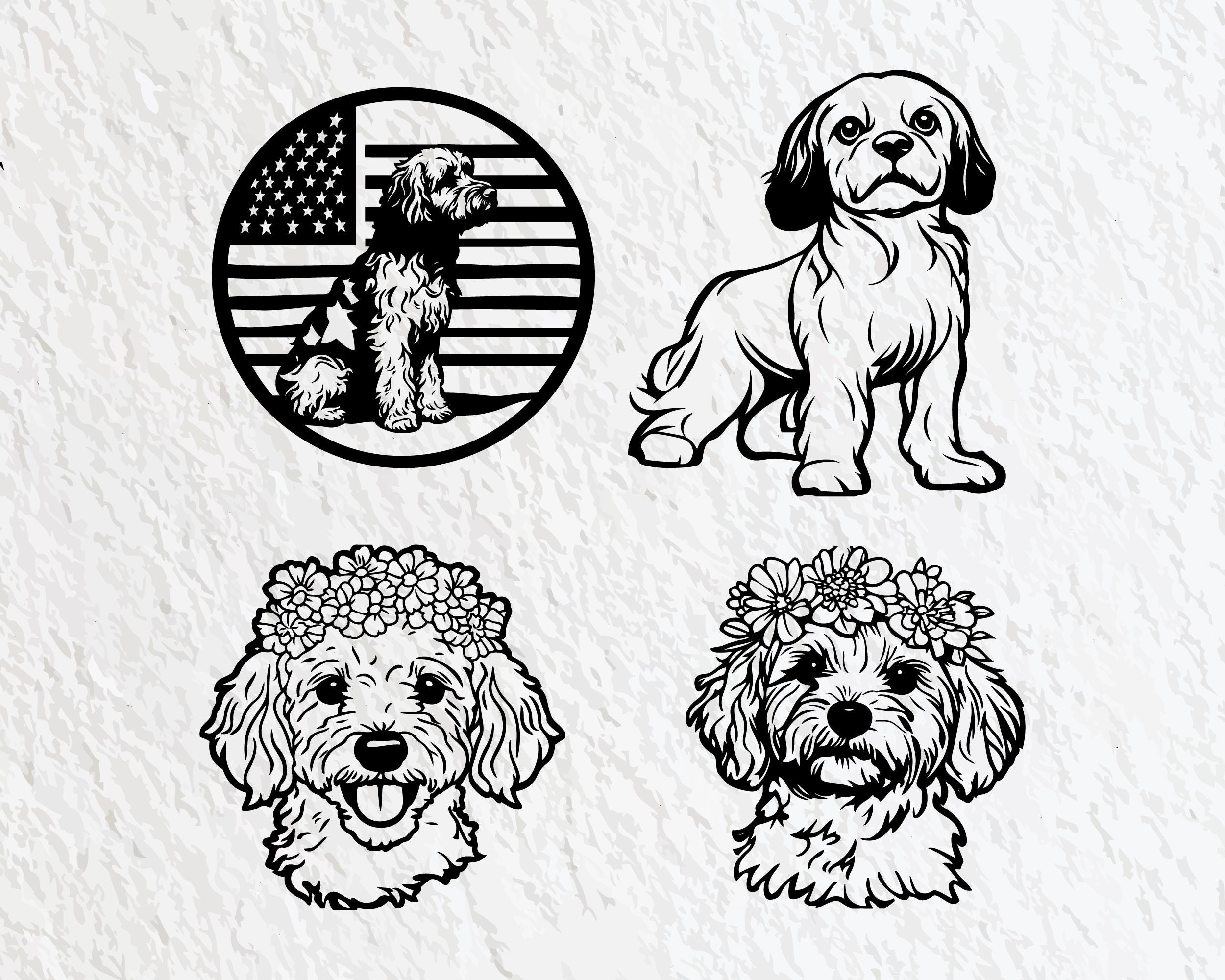 Cavapoo Dog Svg Bundle, Cavapoo Dog Silhouette, Cavapoo Dog Clipart Png ...