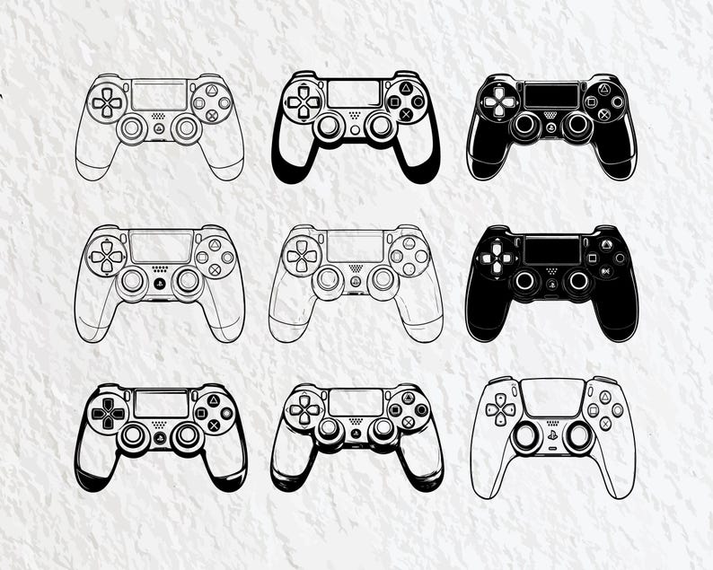 Game Controller Svg Bundle, Game Controller Silhouette, Game Controller ...
