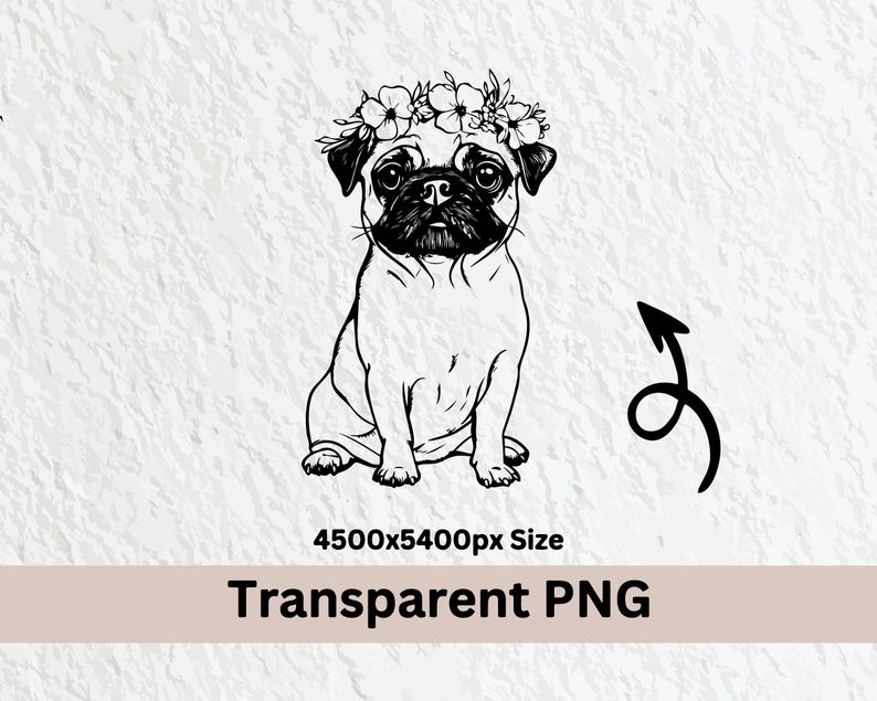Cute Pug Silhouette Svg, Cute Pug Svg Bundle, Cute Pug Clipart, Cute ...