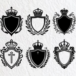 Royal Shield SVG Bundle: Vector Logo Icon, Cricut Files (PNG) - Etsy
