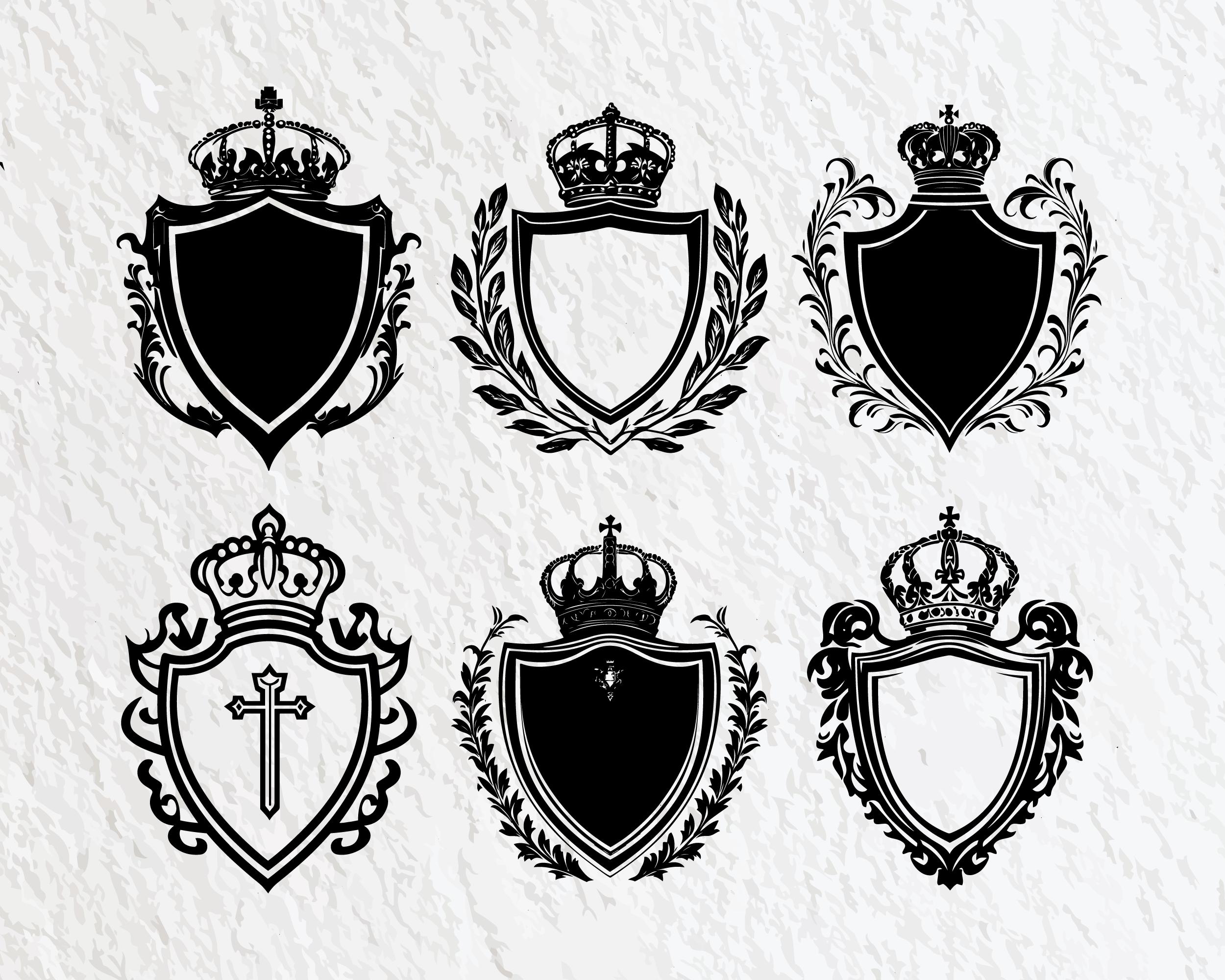 Royal Shield SVG Bundle: Vector Logo Icon, Cricut Files (PNG) - Etsy