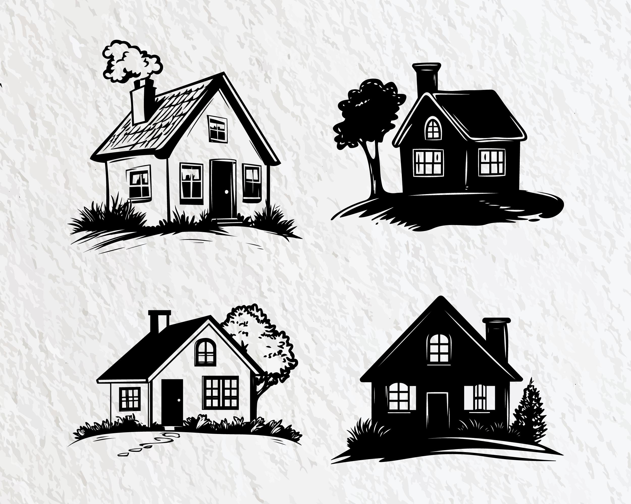 Little House Svg Bundle, Little House Silhouette, Little House Clipart ...