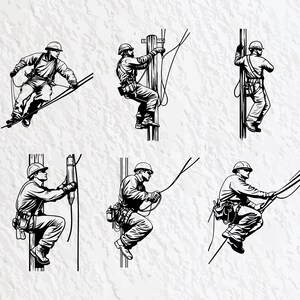 Lineman Svg Bundle, Lineman Silhouette, Lineman Clipart Png, Lineman ...