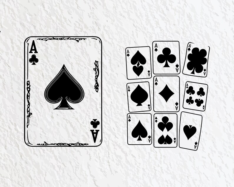 Playing Cards Silhouette Svg, Playing Cards Svg Bundle, Playing Cards ...
