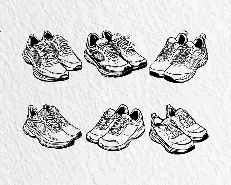 Running Shoes SVG Bundle: Sports Shoes Vector Icon Files (digital ...
