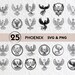 Phoenix SVG Bundle: Silhouette, Clipart, Vector Logo (cricut Files) - Etsy