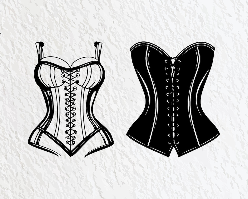 Corset Silhouette Bundle: SVG, PNG, Cricut Cut Files - Etsy