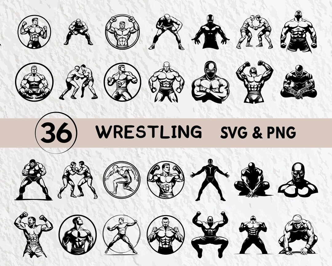 Wrestling Silhouette Svg, Wrestling Png Bundle, Fight Clipart ...