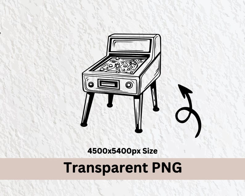 Pinball Machine SVG Bundle: Silhouette Clipart, Logo Icon (digital ...