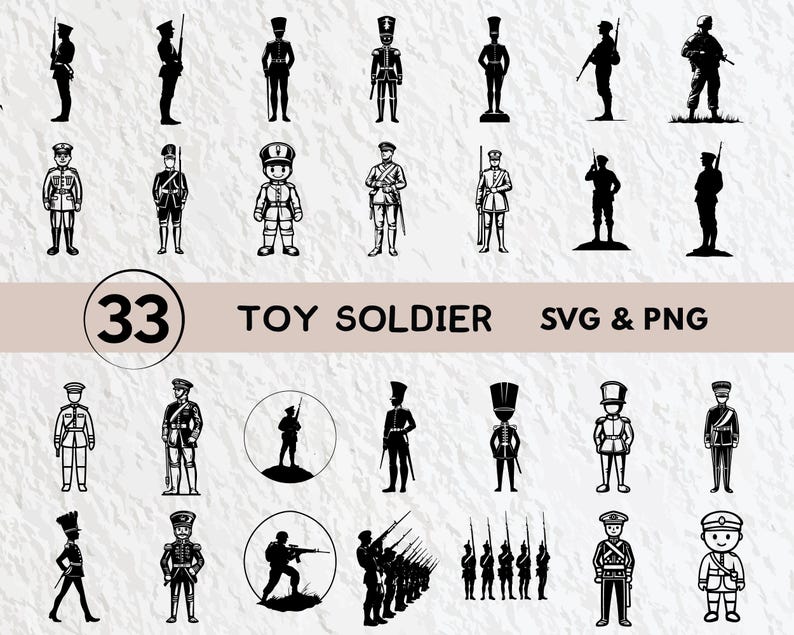 Toy Soldier Svg Bundle, Toy Soldier Silhouette, Toy Soldier Clipart Png ...