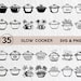 Slow Cooker SVG Bundle: Kitchen Vector Clipart, Logo Icon (digital ...