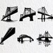 Bridge Silhouette SVG Bundle: Vector Clipart, Logo, Decal (digital ...