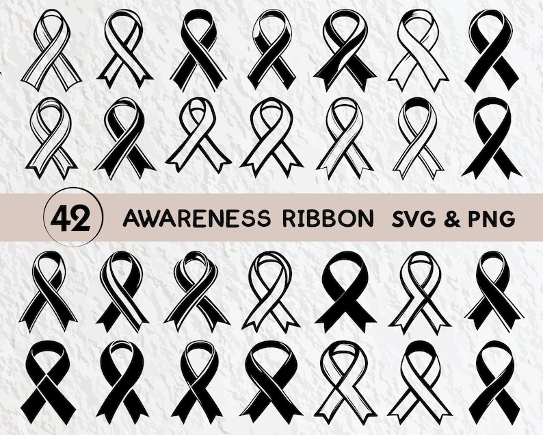 Awareness Ribbon Svg Bundle, Breast Cancer Awareness Ribbon, Awareness ...