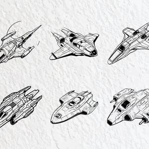 Spaceship Svg Bundle, Spaceship Silhouette, Spaceship Clipart Png ...