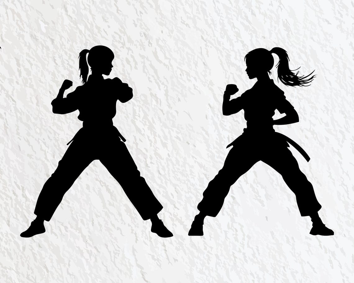 Karate Girl Svg Bundle, Karate Girl Silhouette, Karate Girl Clipart Png ...