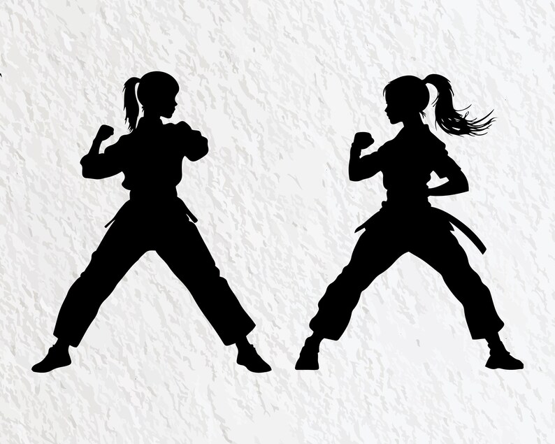 Karate Girl Svg Bundle, Karate Girl Silhouette, Karate Girl Clipart Png ...