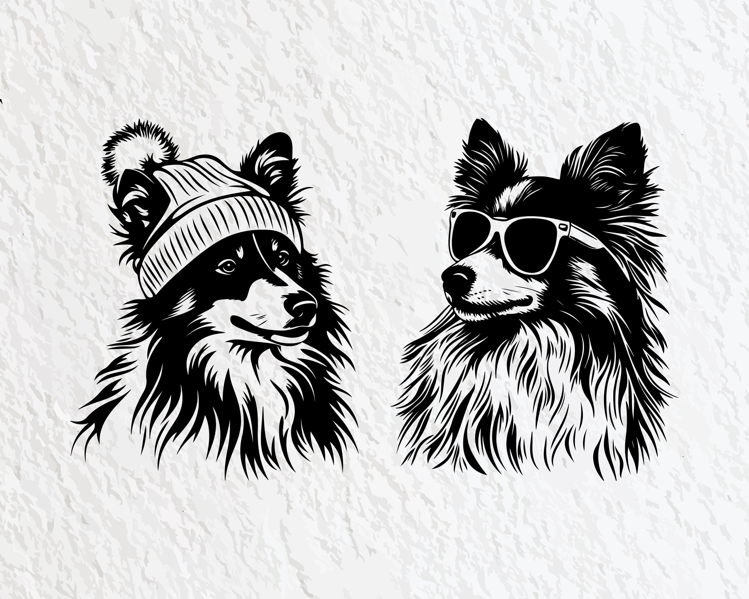 Sheltie Dog SVG Bundle: Silhouette Clipart, Vector Icon Set (PNG) - Etsy