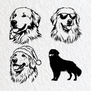 Great Pyrenees Svg Bundle, Great Pyrenees Silhouette, Great Pyrenees ...