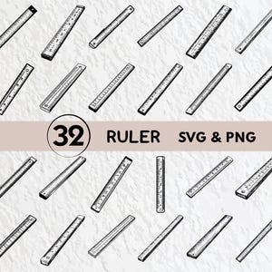 Ruler Svg Bundle, Ruler Silhouette, Ruler Clipart Png, Ruler Outline ...