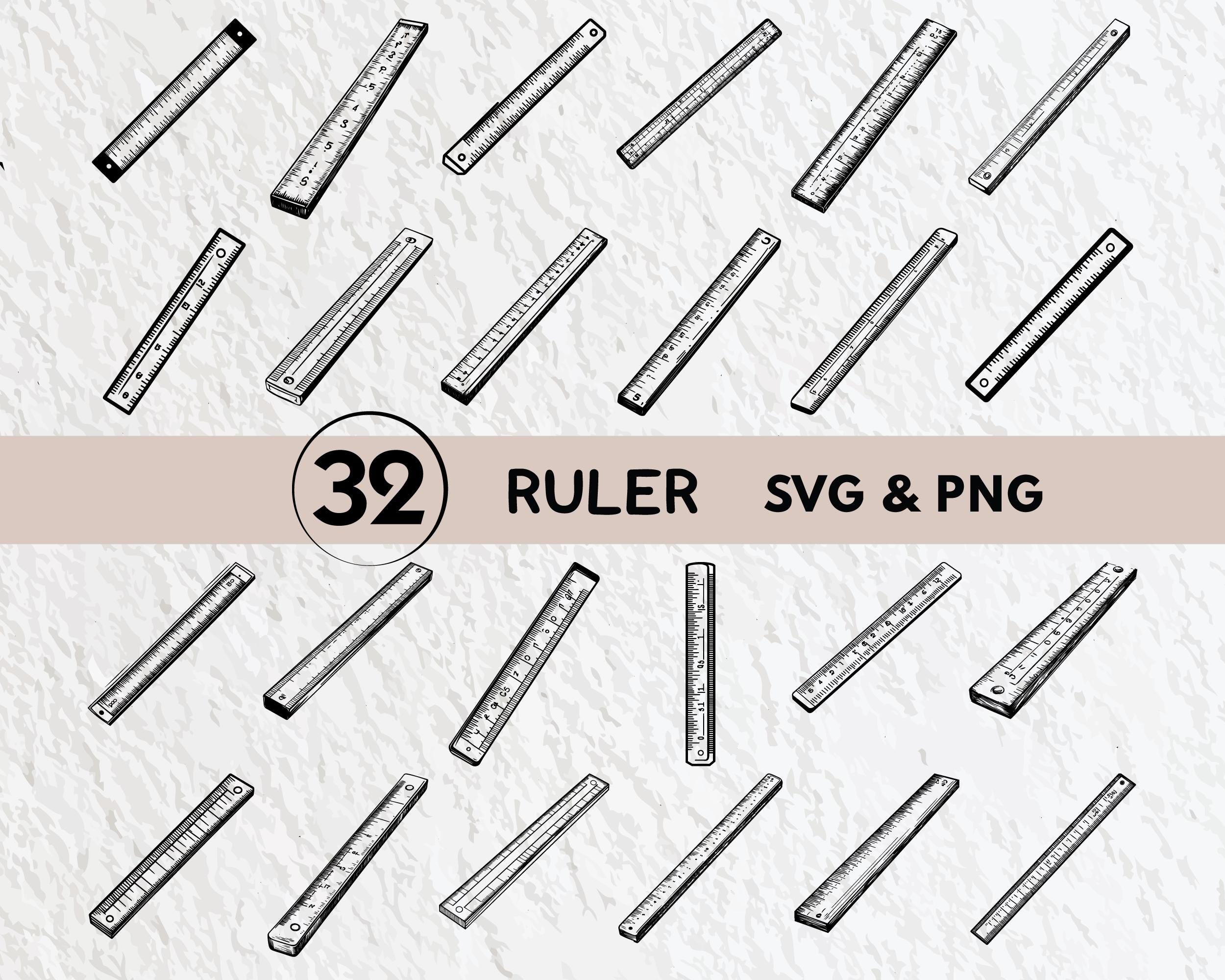 Ruler Svg Bundle, Ruler Silhouette, Ruler Clipart Png, Ruler Outline ...