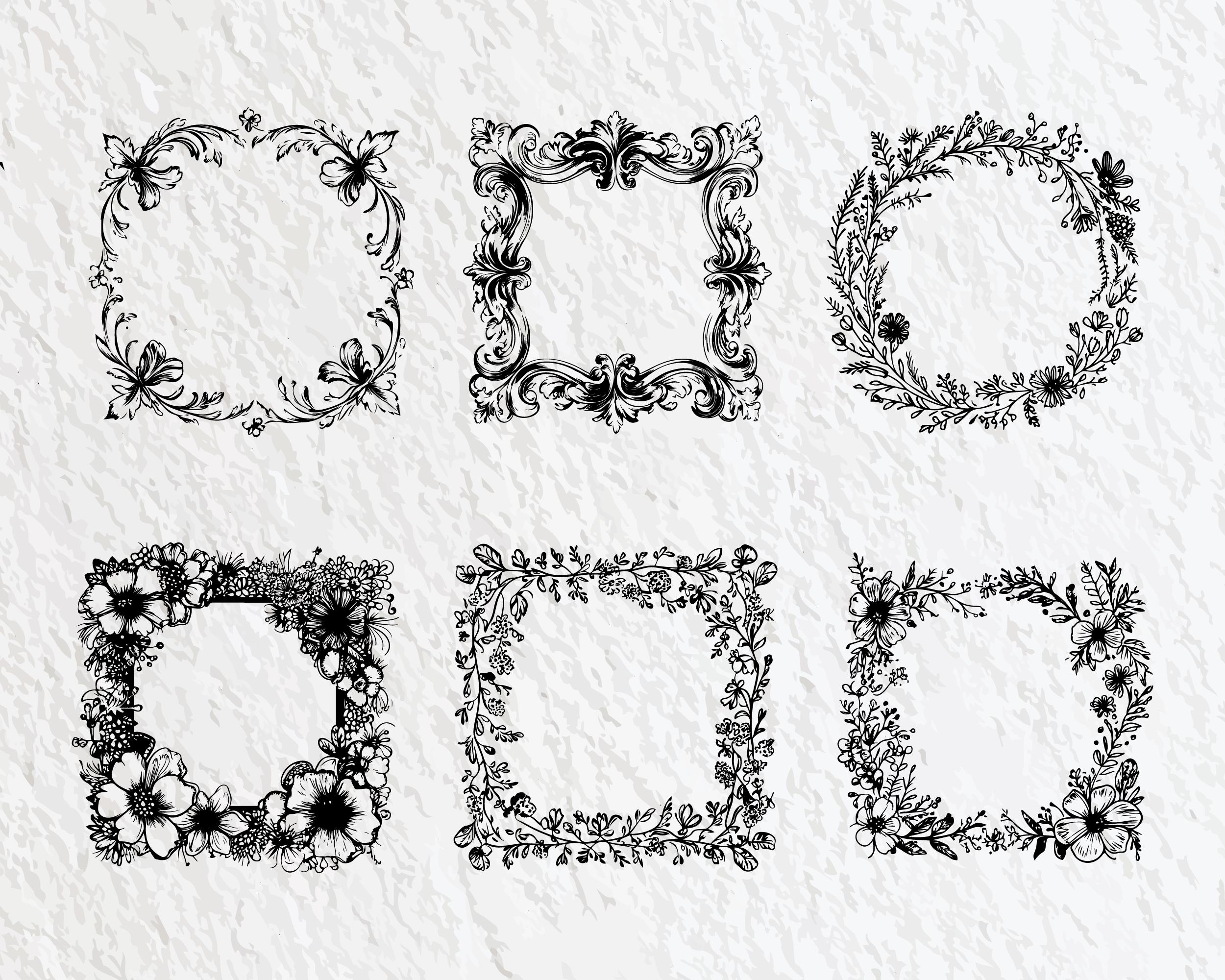 Doodle Frame Svg Bundle, Doodle Frame Silhouette, Doodle Frame Clipart ...