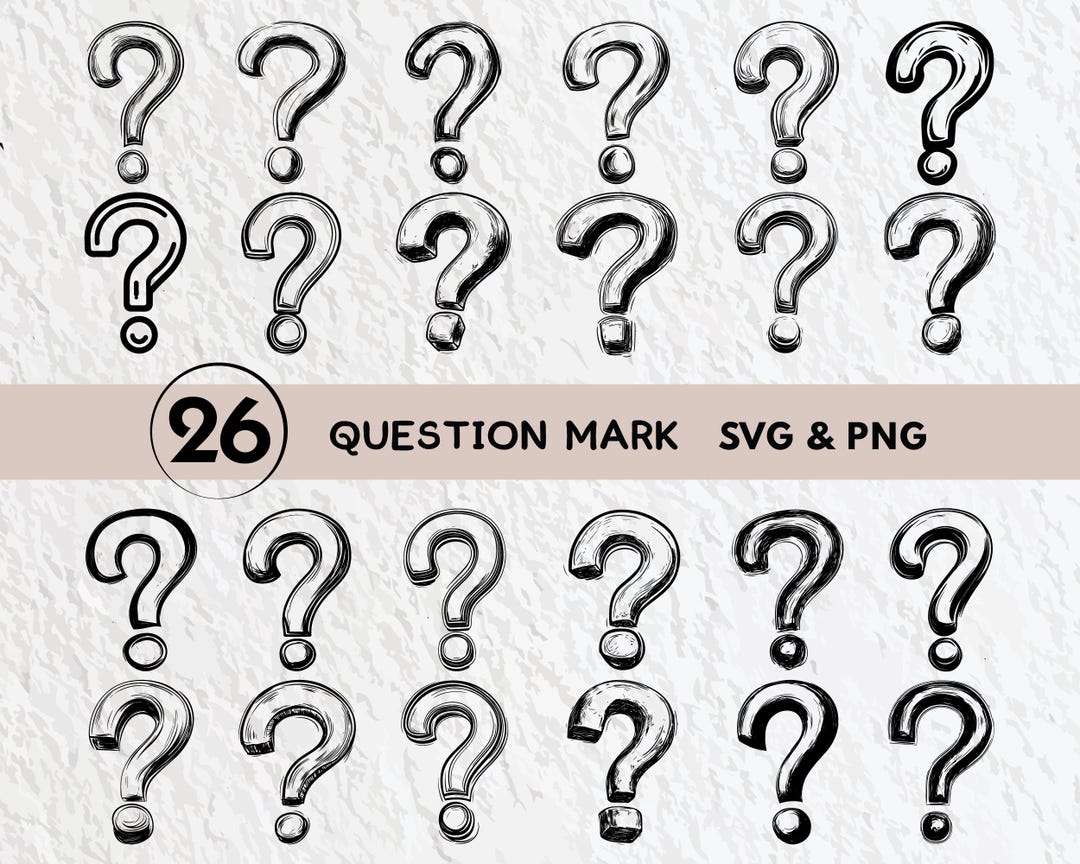 Question Mark Svg Bundle, Question Mark Silhouette, Question Mark ...