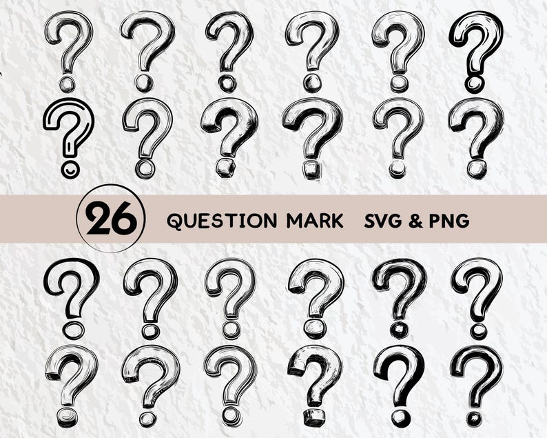Question Mark Svg Bundle, Question Mark Silhouette, Question Mark ...