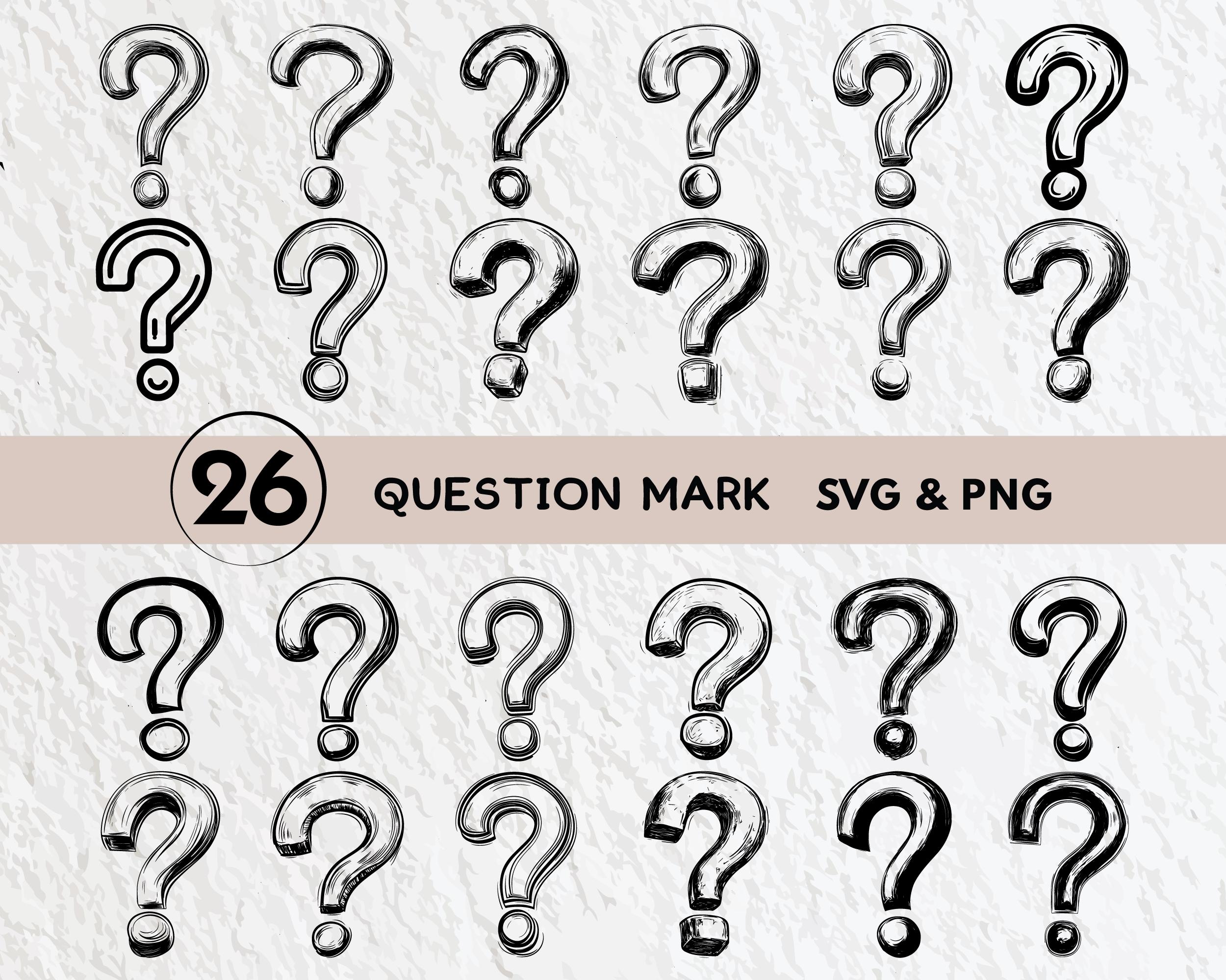 Question Mark Svg Bundle, Question Mark Silhouette, Question Mark ...