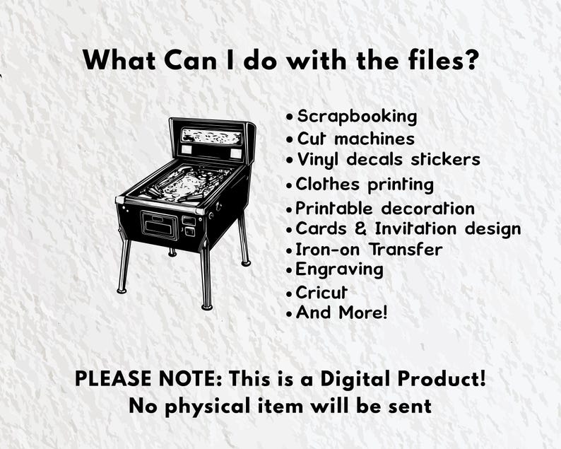 Pinball Machine SVG Bundle: Silhouette Clipart, Logo Icon (digital ...