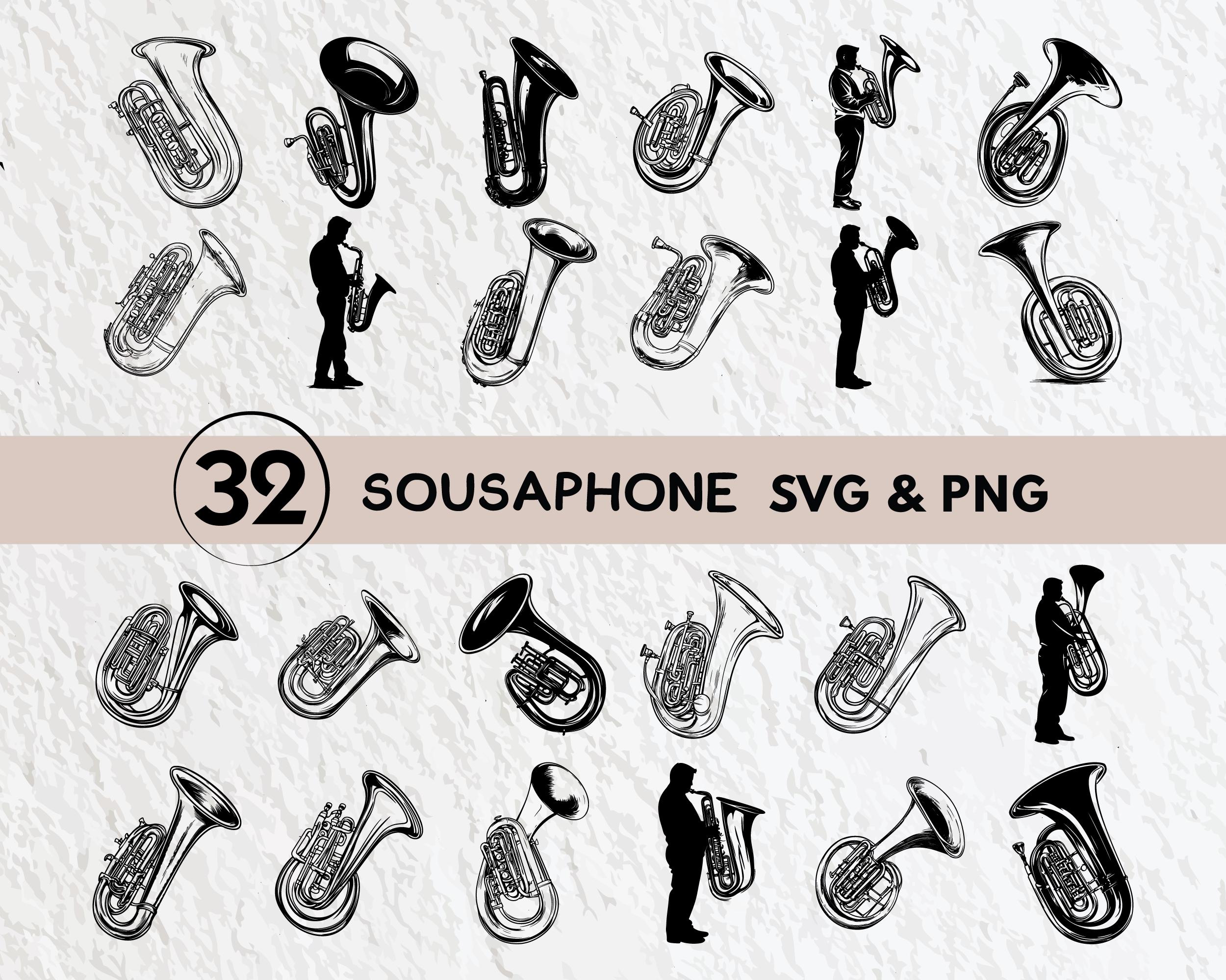 Sousaphone Svg Bundle, Sousaphone Silhouette, Sousaphone Clipart Png ...