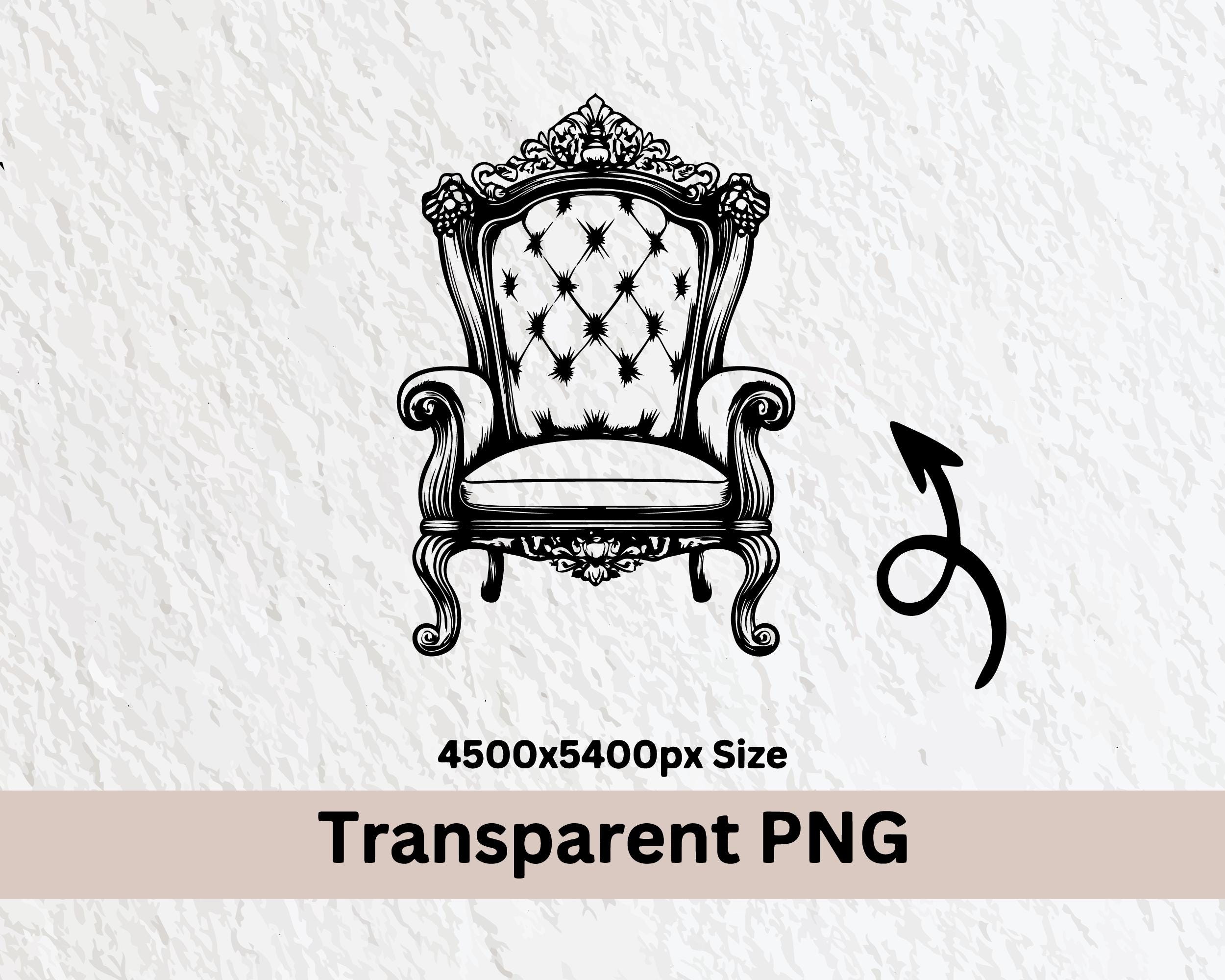 Throne Chair SVG Bundle: Royal Silhouette Clipart (PNG, Vector) - Etsy