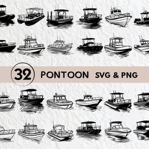 Pontoon Silhouette Bundle Png, Pontoon Svg Outline, Pontoon Lover Png ...