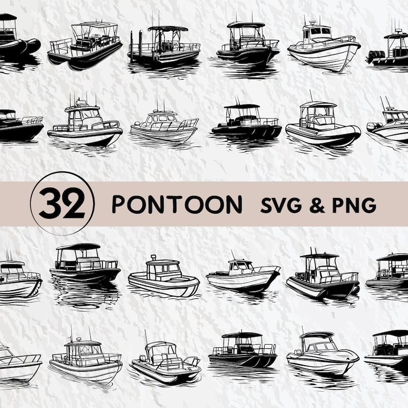 Pontoon Svg - Etsy