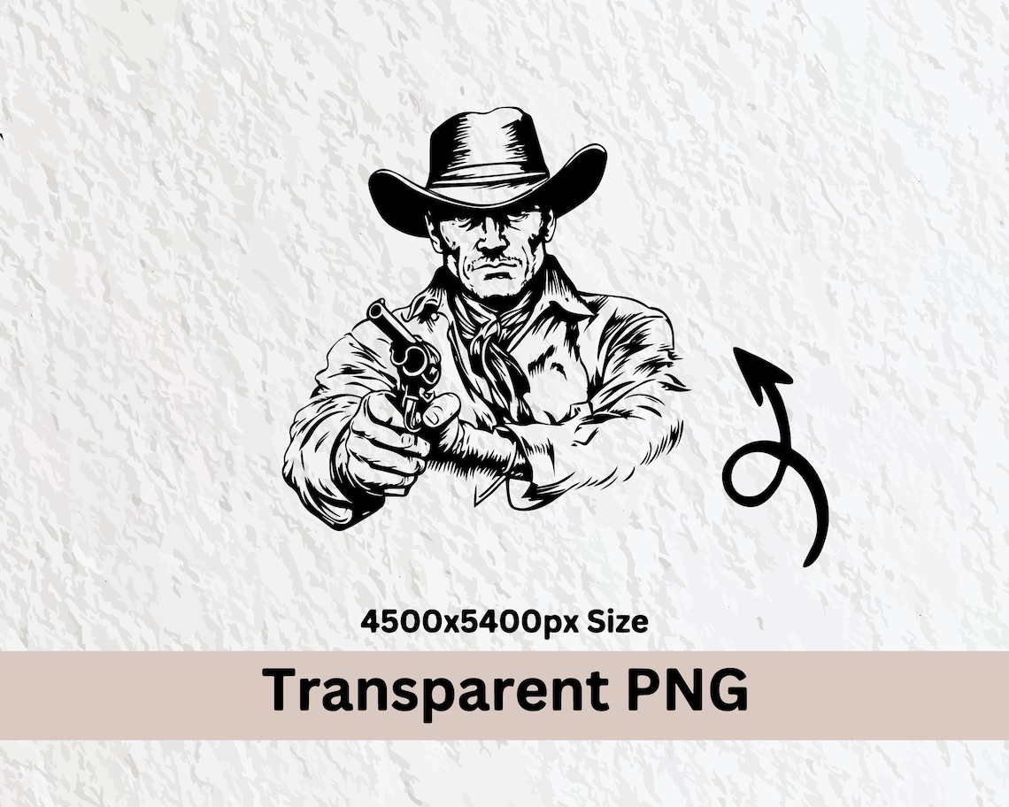 Outlaw Cowboy SVG Bundle: Silhouette Clipart, Cricut Cut Files - Etsy