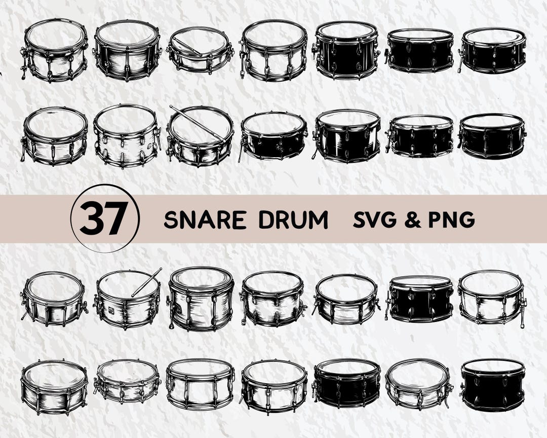 Snare Drum Svg Bundle, Snare Drum Silhouette, Snare Drum Clipart Png ...