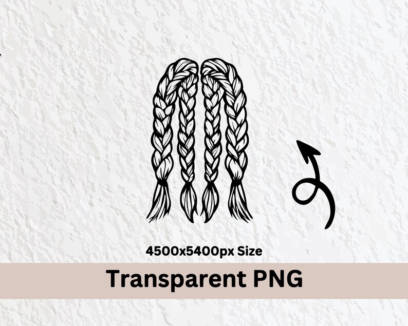 Braids SVG Bundle: Hairstyle Clipart, Logo & Icon (PNG, Vector) - Etsy